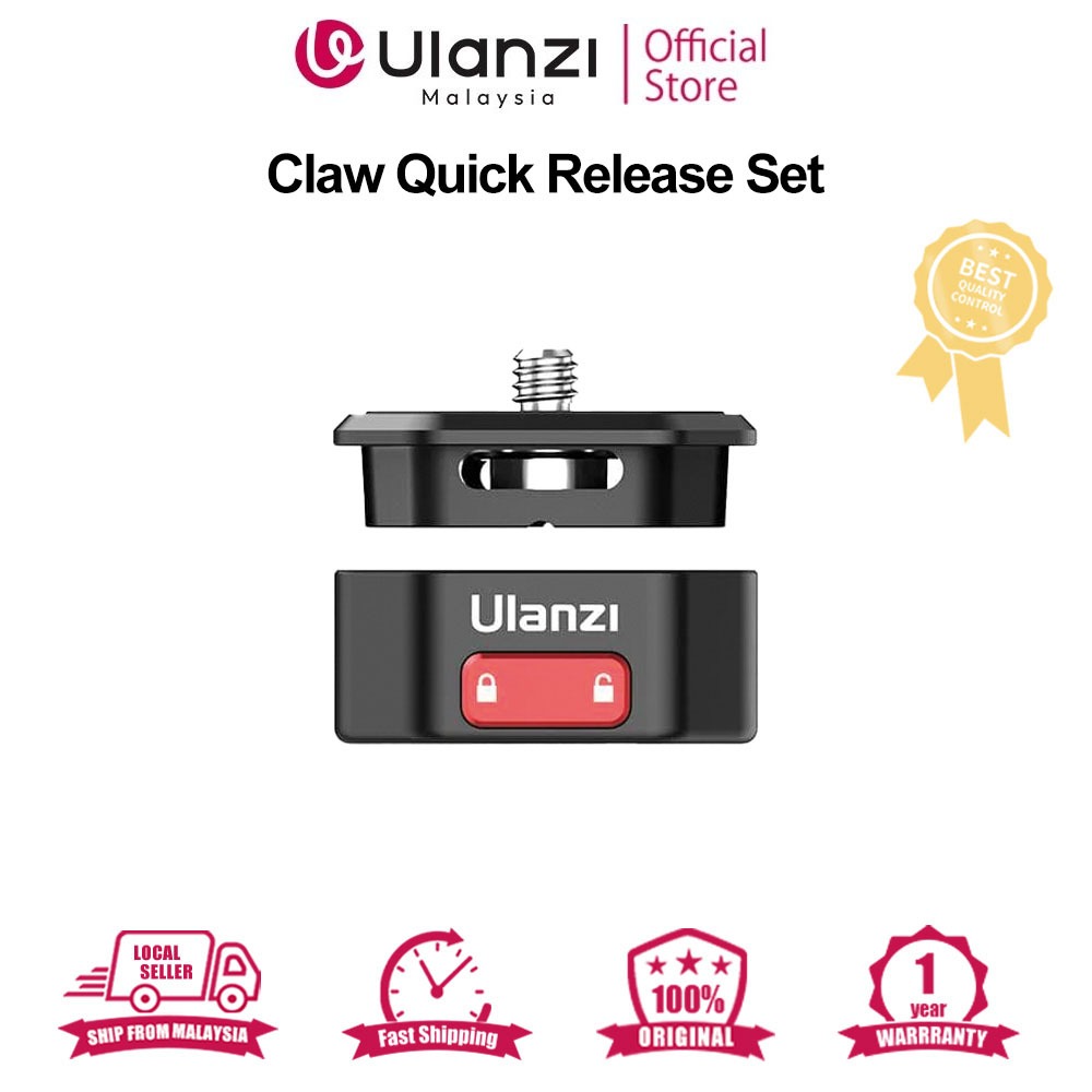 ULANZI Claw Camera Quick Release Mount Slide Lock QR System 1/4 Adapter ...