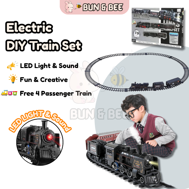 🔥Ready Stock🔥Electric Train Set Car Track Toys Railway Toys Set Mainan ...