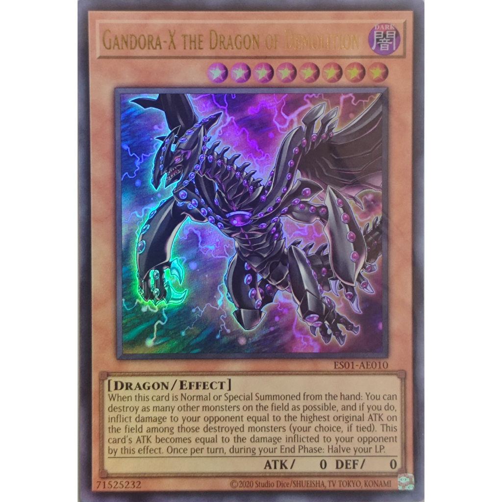 Yu-Gi-Oh! Card Game ES01-AE010 Gandora-X The Dragon Of Demolition (UR ...