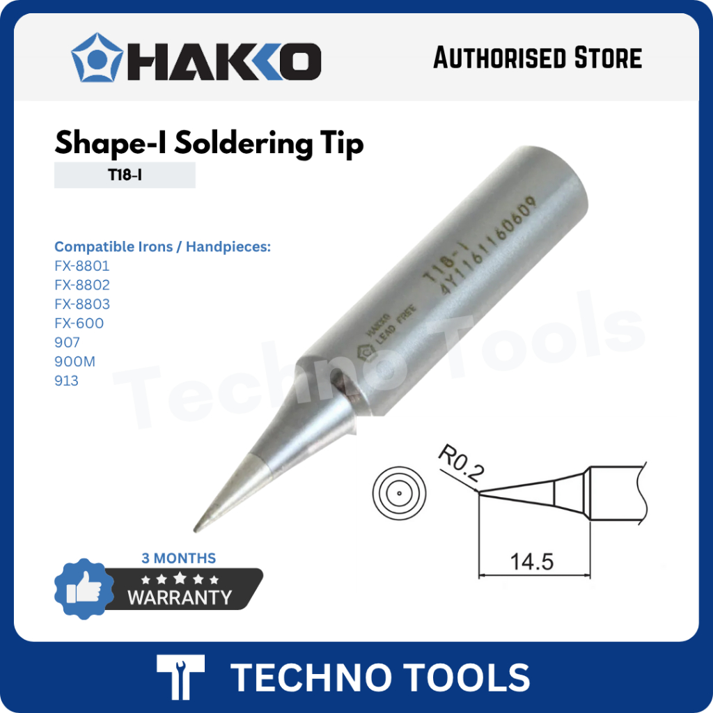 HAKKO T18-B/C/D/I Series Replacement Soldering Tips for FX-888D Soldering Station | 100% New ...
