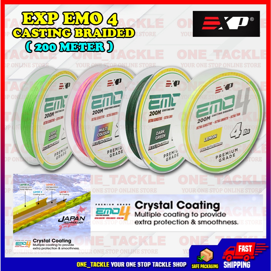 Exp emo 4 casting braided line premium grade | Shopee Malaysia