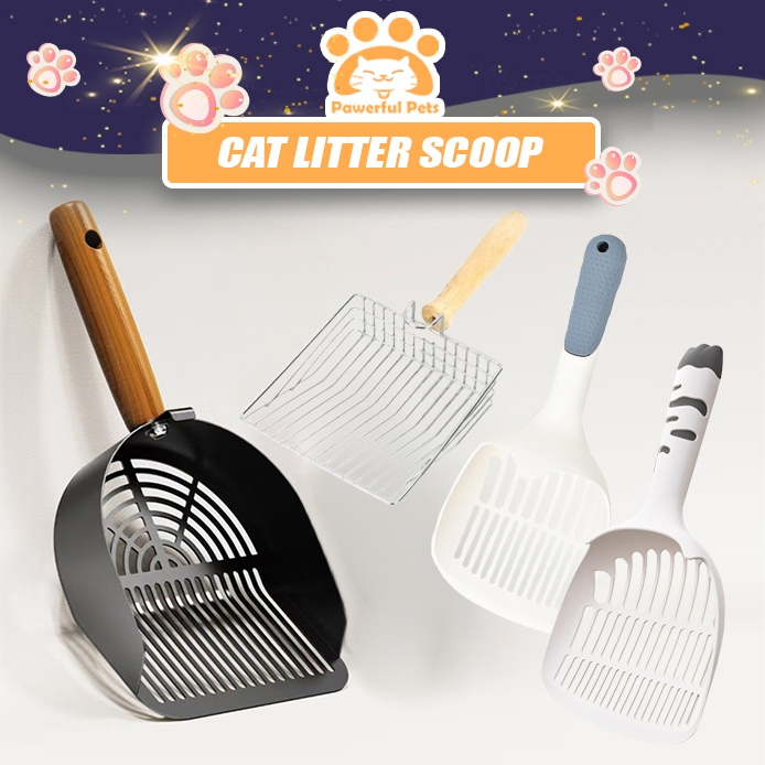 PAWERFUL Stainless Steel Large Cat Litter Scoop Cats Poop Spoon Scooper ...