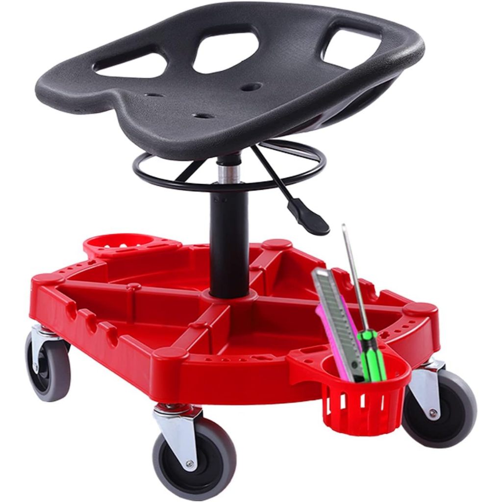 Plastic Pneumatic Stool Rolling Gear Seat Adjustable Height Pneumatic ...