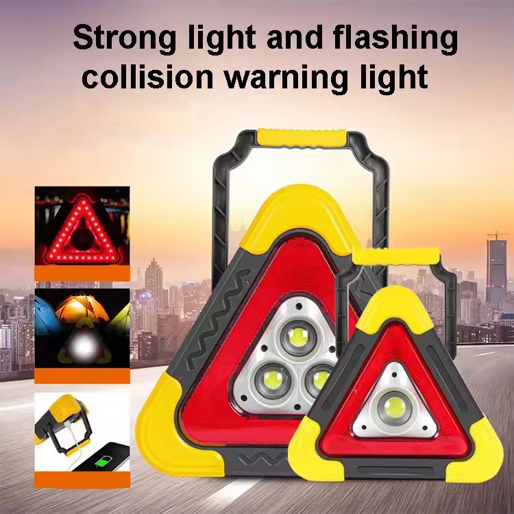 MOOGU Warning Light Sign Tripod Car Emergency Light warning light solar ...