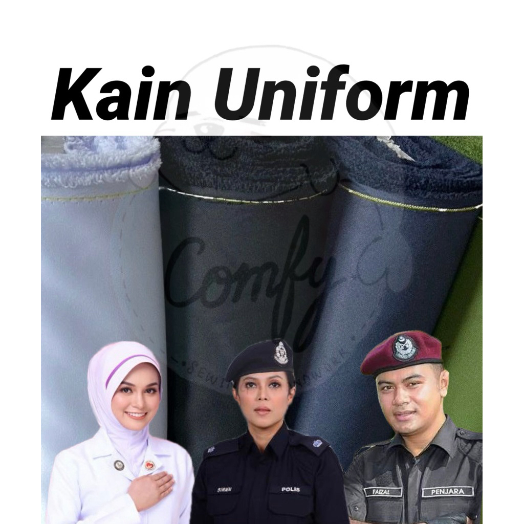 60" Kain Polyster Yellow Line / Kain Gabardine / Kain Uniform / Warden ...