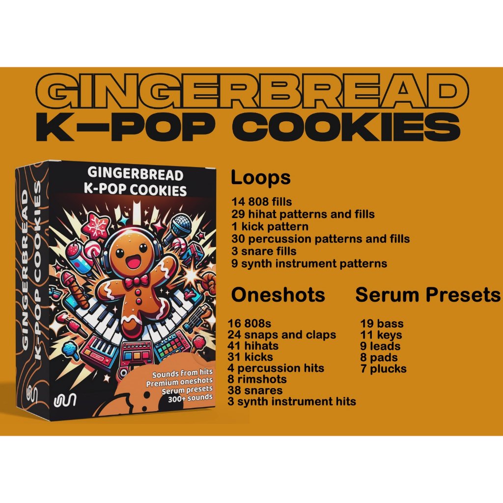 Gingerbread K-pop Cookies Sample Pack by Umsic Music with 305 Files in ...