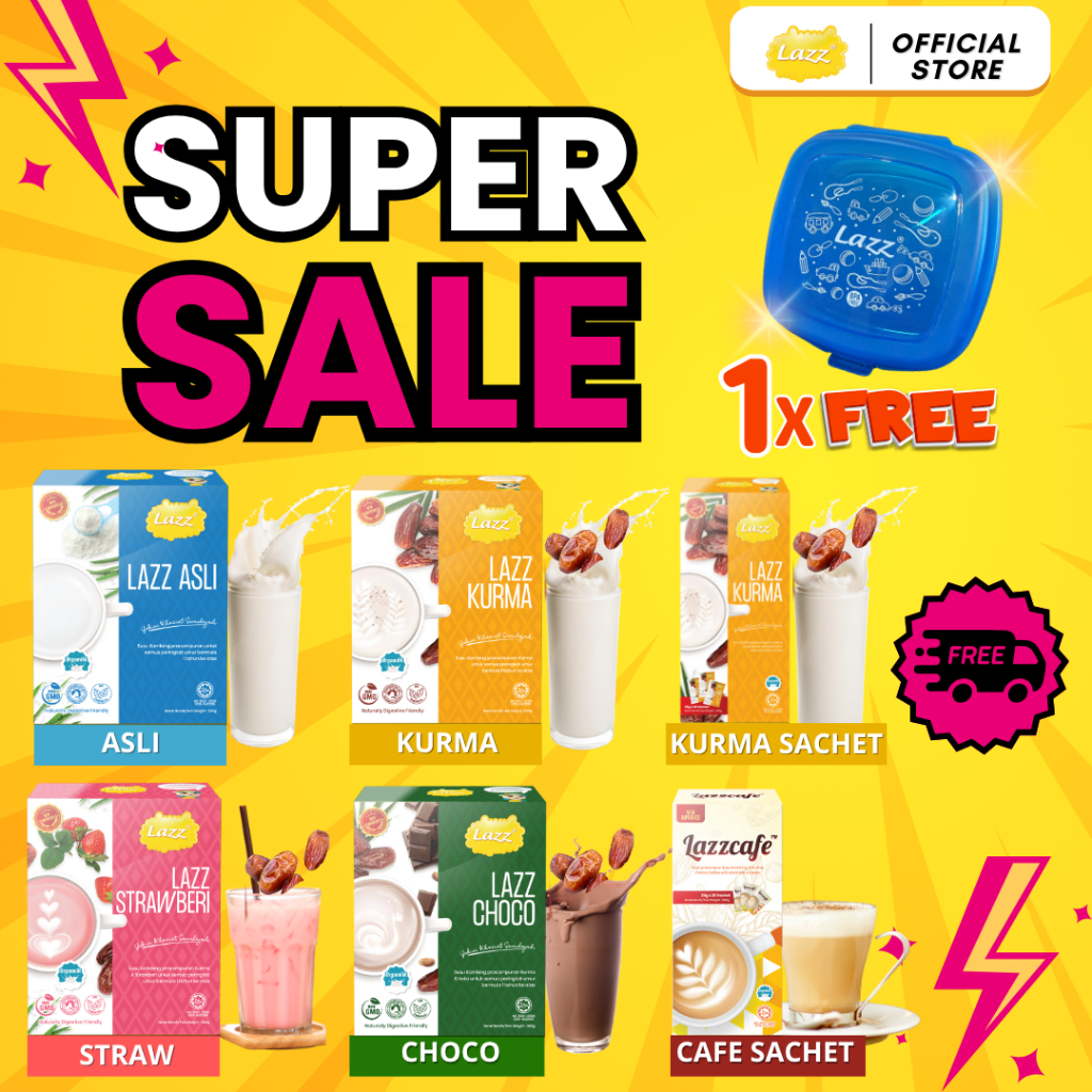 LAZZ SUSU KAMBING KOMBO JIMAT (Free bekas untuk 3 kotak belian ...