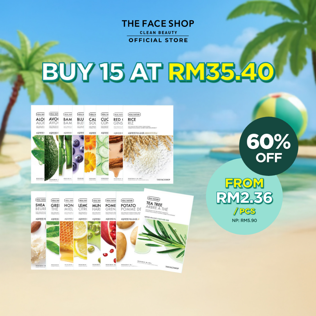 [Shopee No.1 Daily Mask] [THE FACE SHOP Official] Real Nature Mask ...