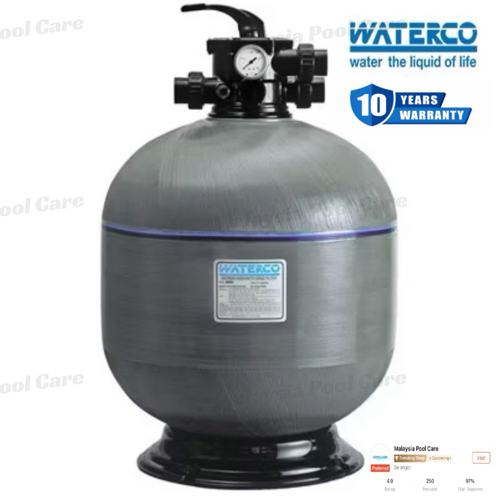 WATERCO Swimming Pool Fibreglass Sand Filter - WATERCO S900 36" (2.5 ...
