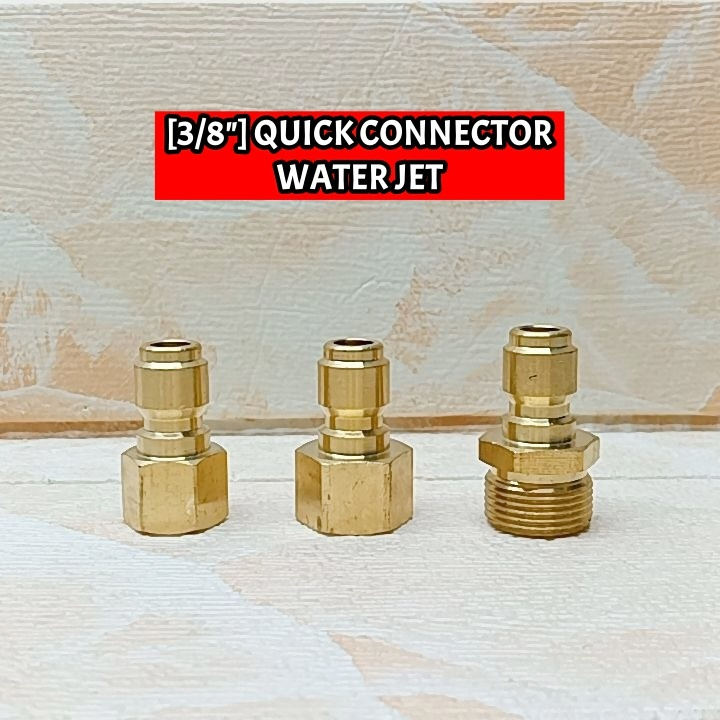 PENYAMBUNG TEMBAGA WATER JET | QUICK CONNECTOR {3/8" Male} to (14/18 ...