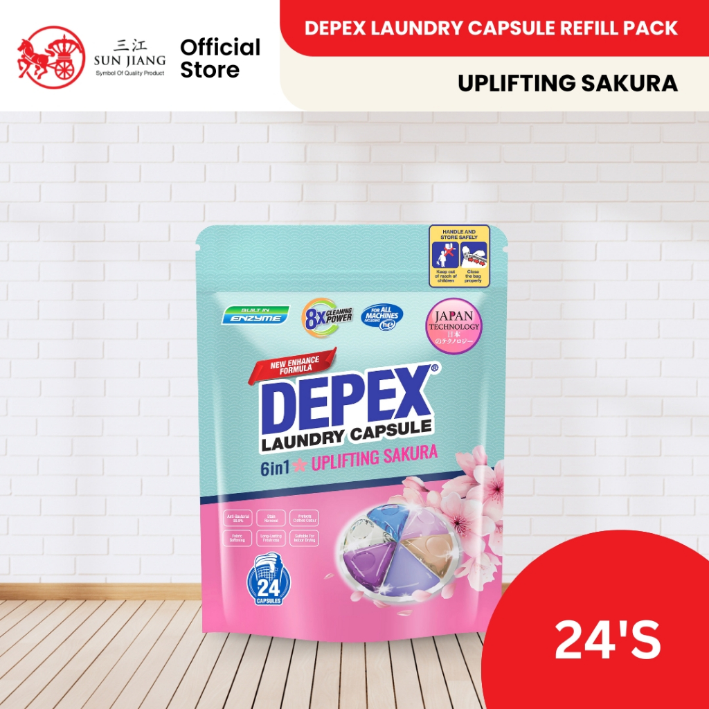 Depex Uplifting Sakura Laundry Liquid Capsule Detergent (Refill Pack ...