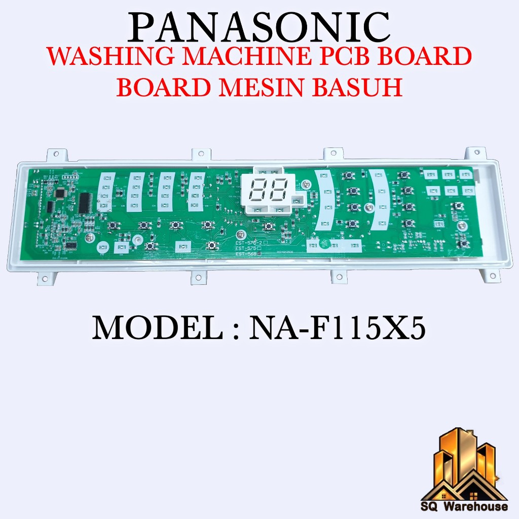 Alat Ganti Mesin Basuh = PANASONIC NA-F115X5 BOARD MESIN BASUH ...