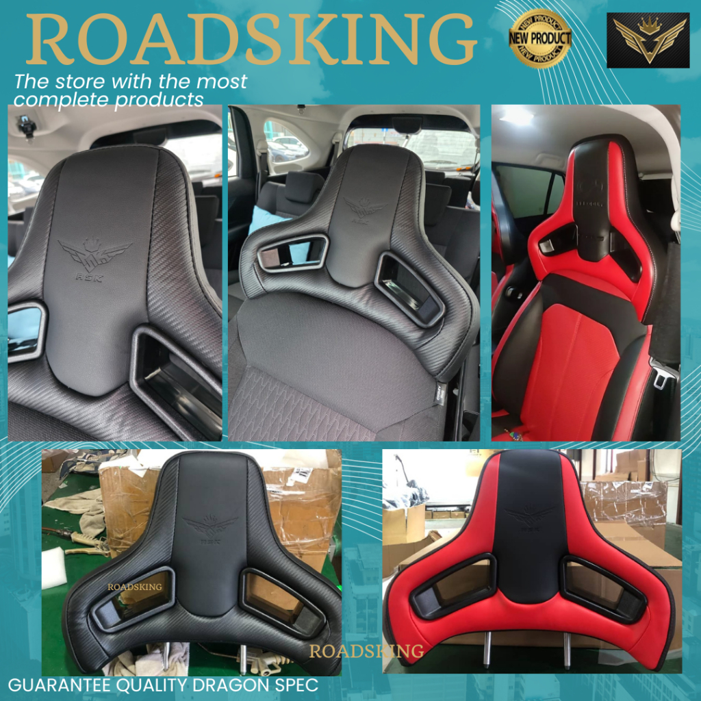 RSK SPORT SEAT PILLOW HEADREST PLUG & PLAY PERODUA MYVI G3 2018-2025 ...