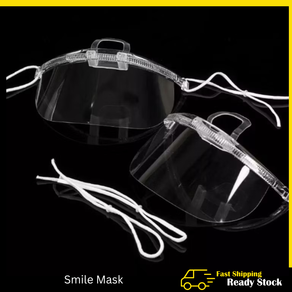 Smile Mask - (10PCS/BOX) Transparent, Reusable, Hygienic Mouth Cover ...