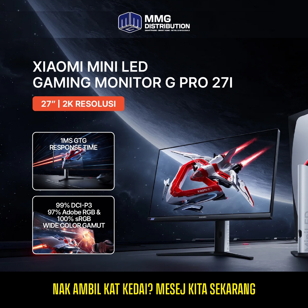 [MY Set] Xiaomi Mini LED Gaming Monitor G Pro 27i - 27 inci 2K Resolusi ...