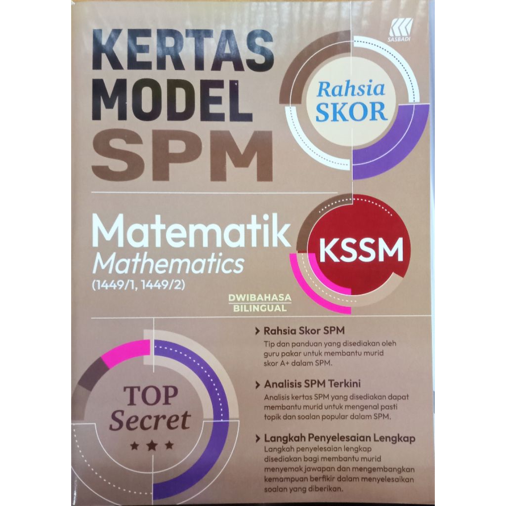 KERTAS MODEL SPM MATEMATIK (DWIBAHASA) KSSM | Shopee Malaysia