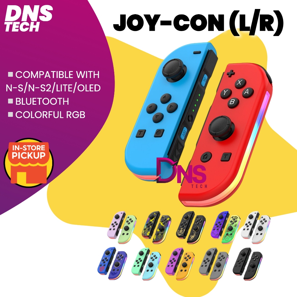 Pengawal Nintendo Switch Wireless Joycon Left Right Joystick Controller ...