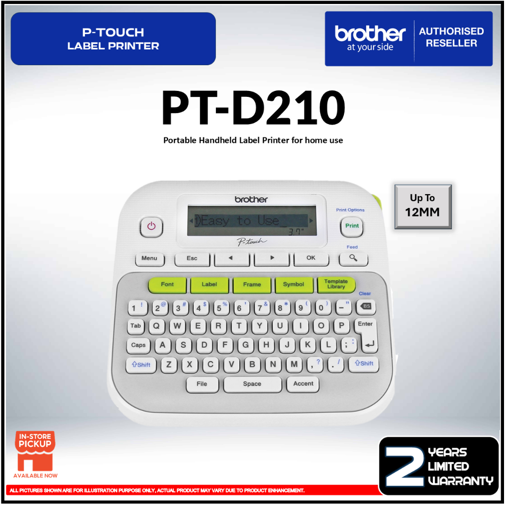 Brother P-Touch PT-D210 Desktop Label Printer for Home Use - Print Up ...