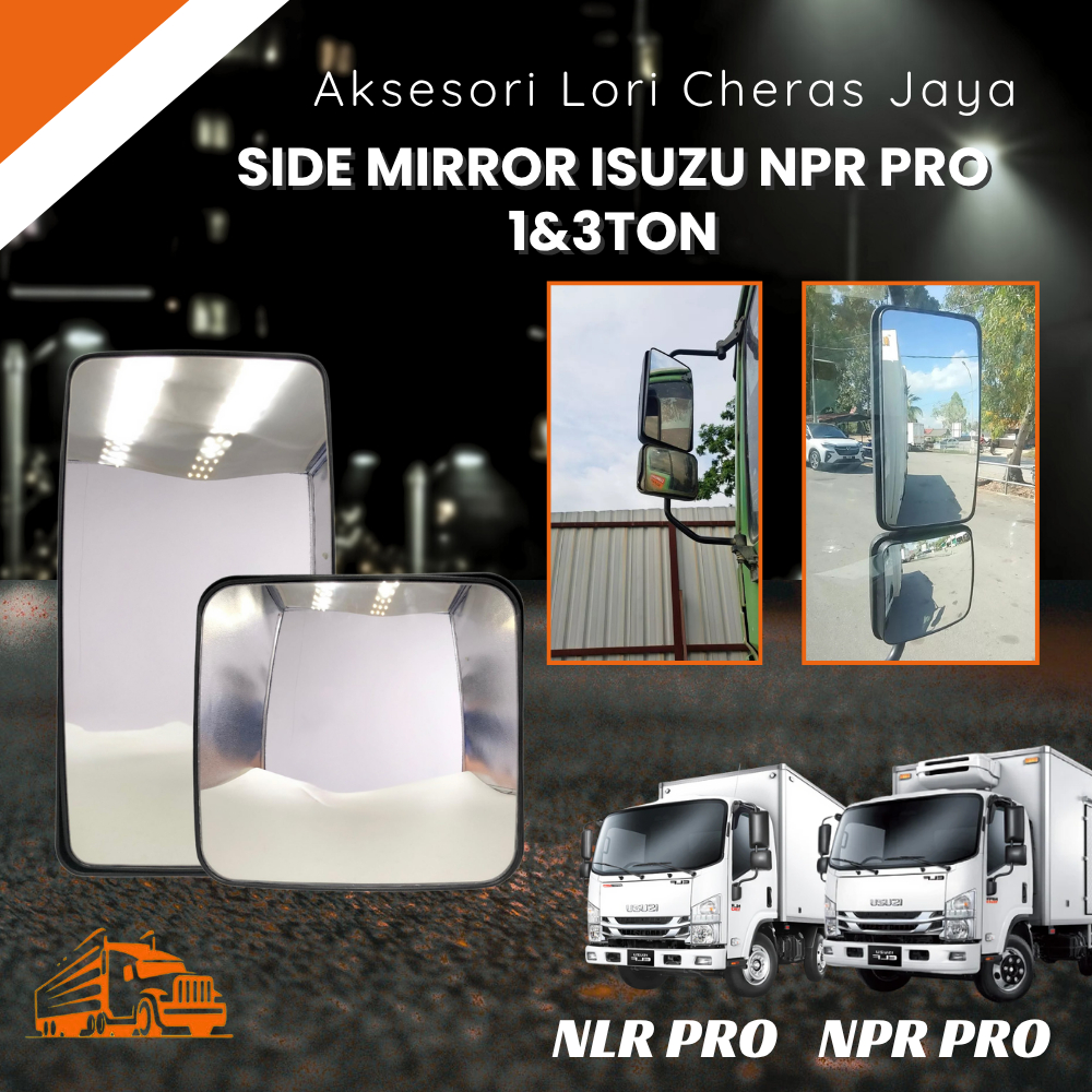 AKSESORI LORI CHERAS JAYA CERMIN TEPI SISI LORI 1TON 3TON SIDE MIRROR ...