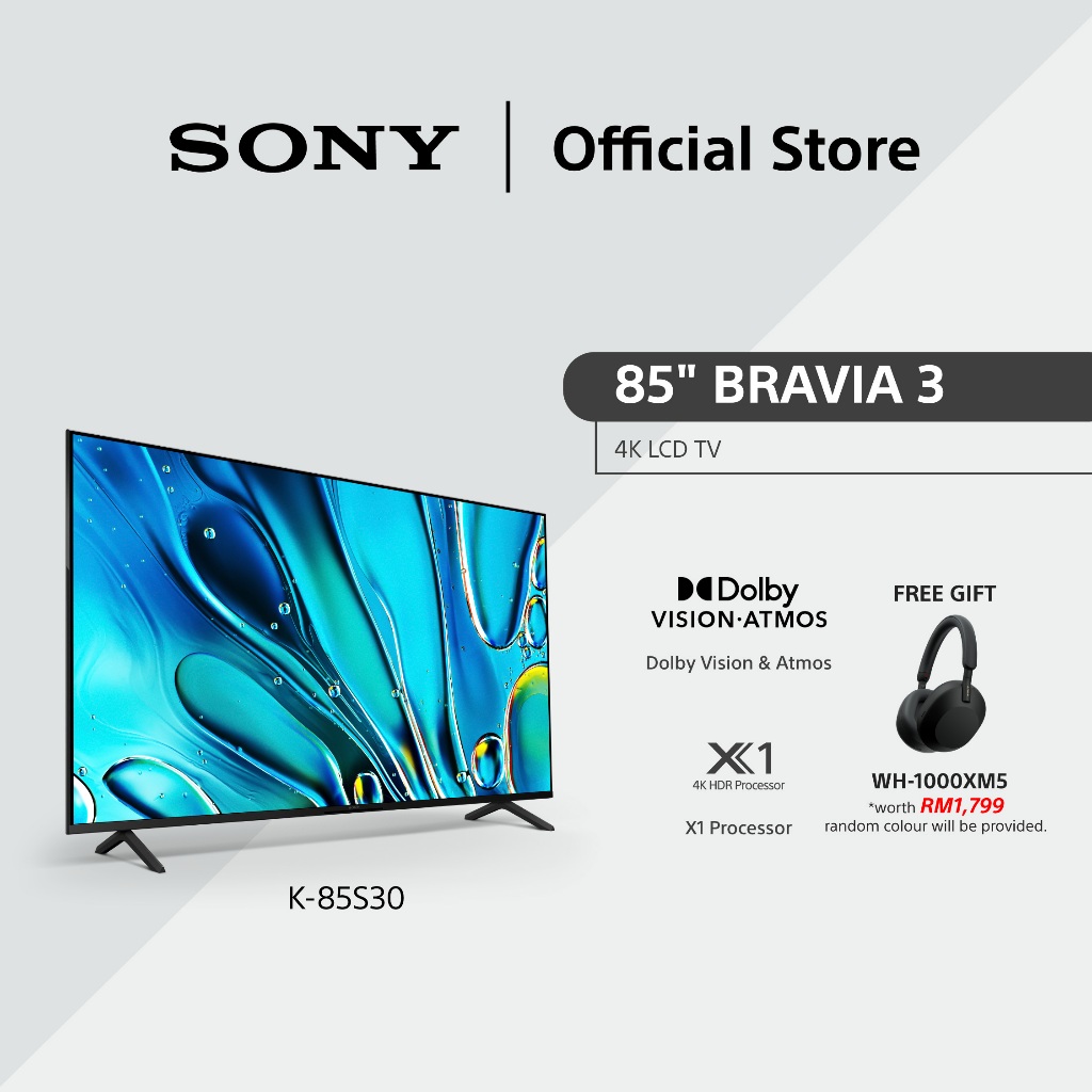 Sony 85" BRAVIA 3 | 4K HDR Processor X1 | 4K Ultra HD | High Dynamic Range (HDR) | Smart TV ...