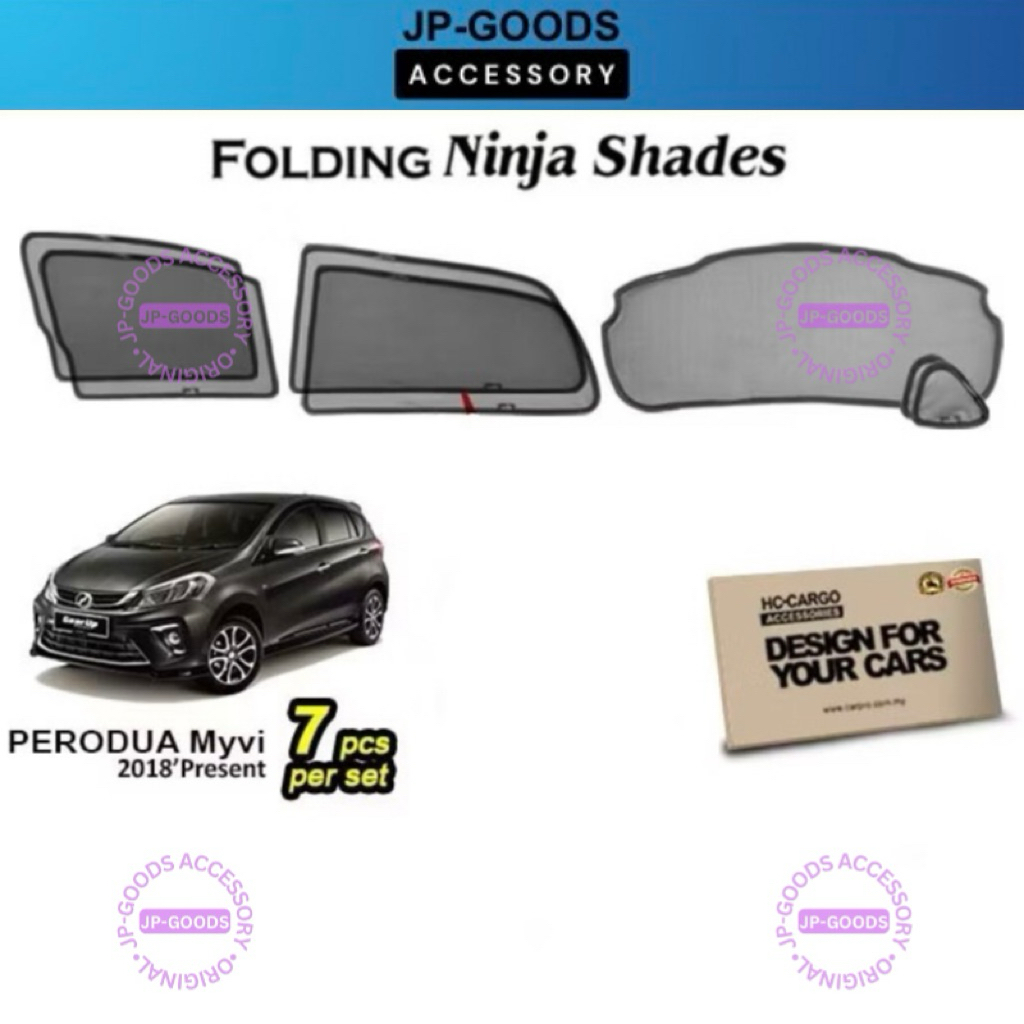 Perodua Myvi G3 2018 - 2024 Magnetic Ninja Shade Sunshade ( 7PCS ...