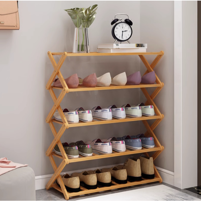 Multi Level Shoe Rack Organizer & Storage Shelf (Space-Saving for ...