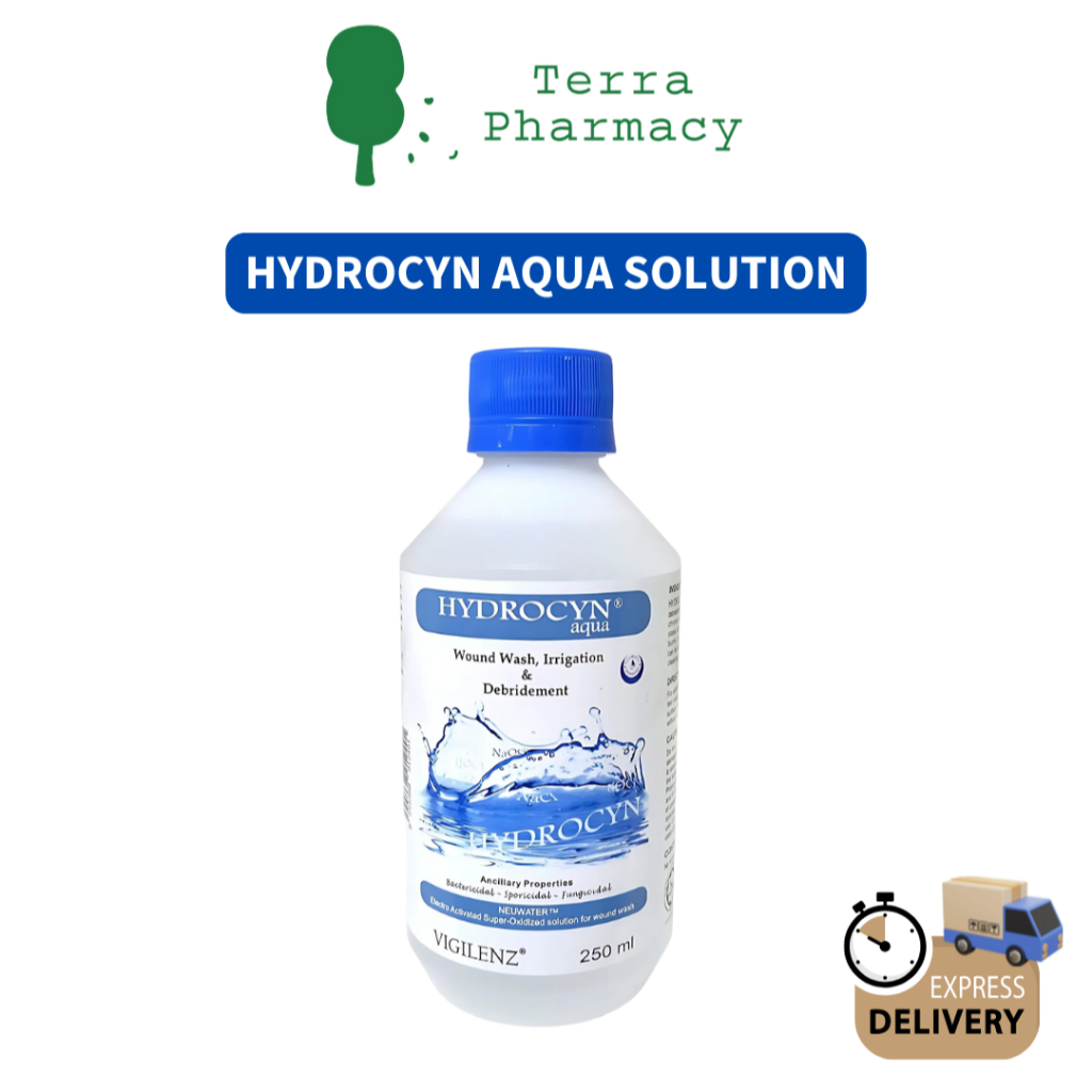 HYDROCYN Aqua Solution 250ml (Wound Wash and Irrigation Solution ...