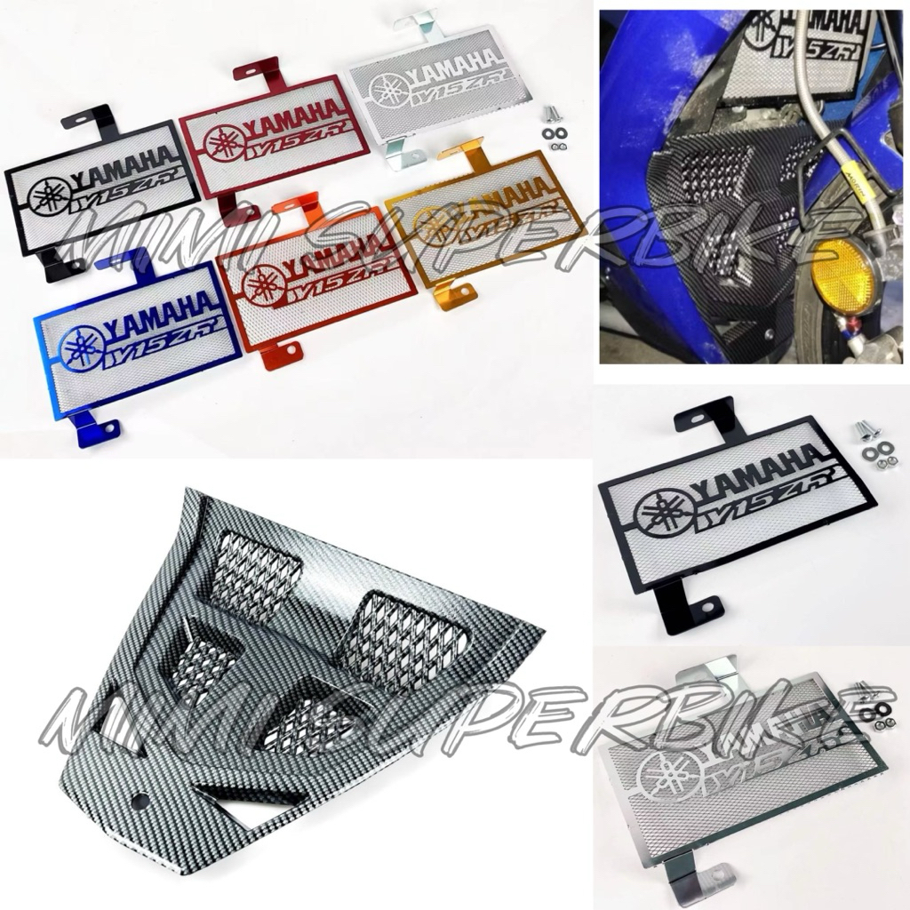 YAMAHA Y15ZR Y15 V1 V2 ENGINE COVER CARBON & RADIATOR COOLANT NET CAP ...