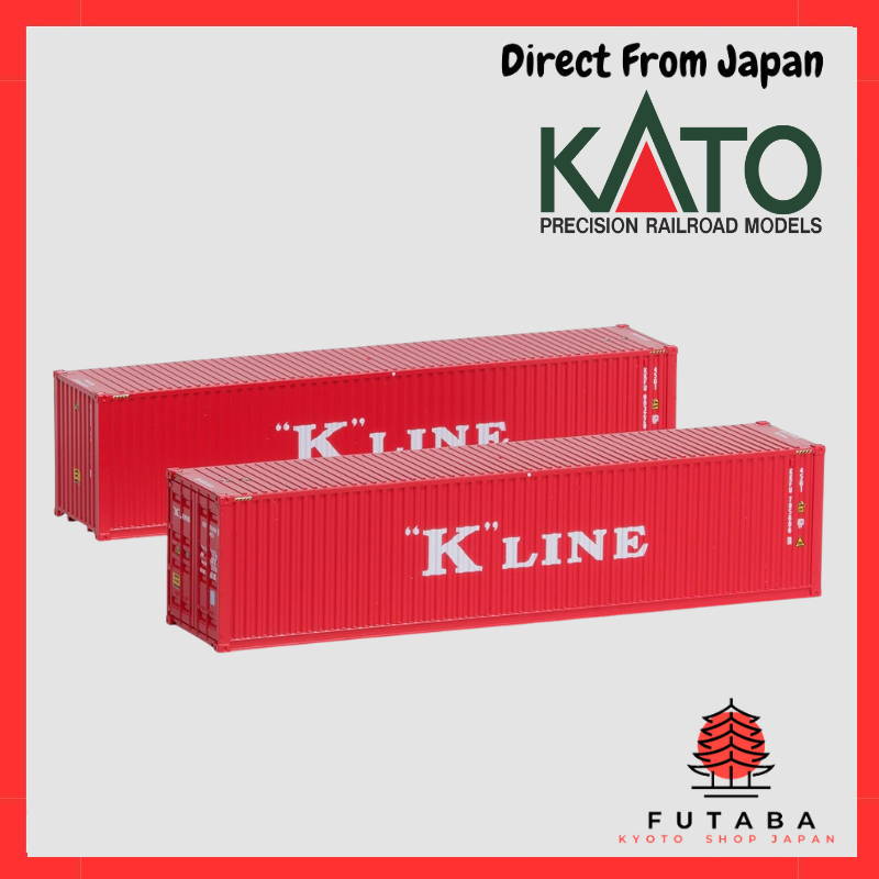 KATO N Gauge 40ft High Cube Container Kawasaki Kisen 2-Pack Model ...