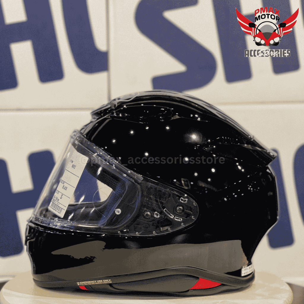 SHOEI NXR2 BLACK SHOEI PLAIN BLACK 100% ORIGINAL MADE IN JAPAN FULL ...