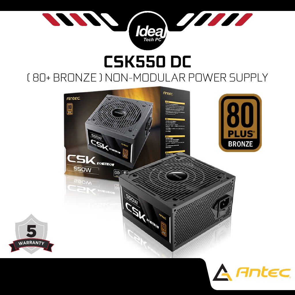 ANTEC CSK DC 550W | 80+ BRONZE CERTIFICATION | NON-MODULAR | 120MM ...