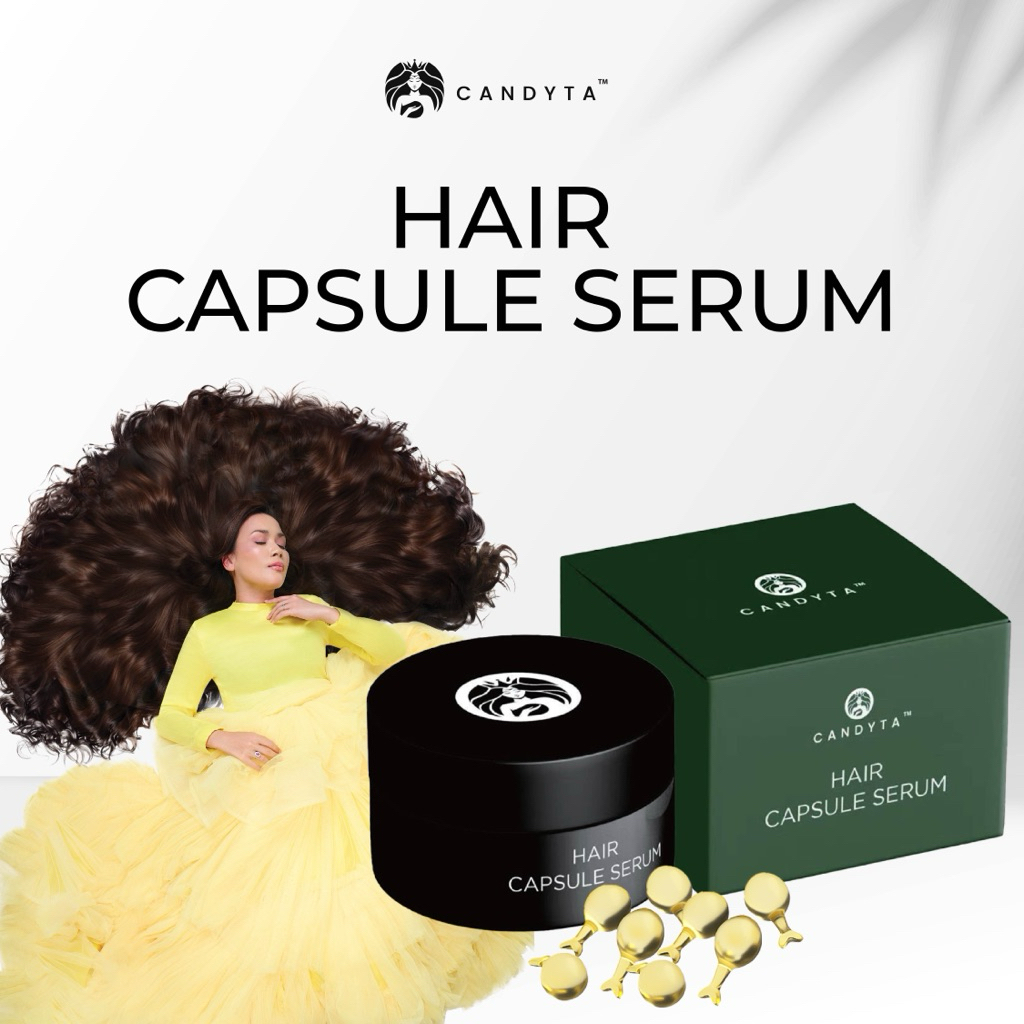 CANDYTA HAIR CAPSULE SERUM Vitamin All in One untuk Rambut dan badan ...