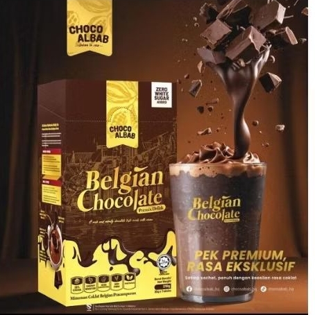 Belgian Chocolate Choco Albab 20 sachet/box | Shopee Malaysia