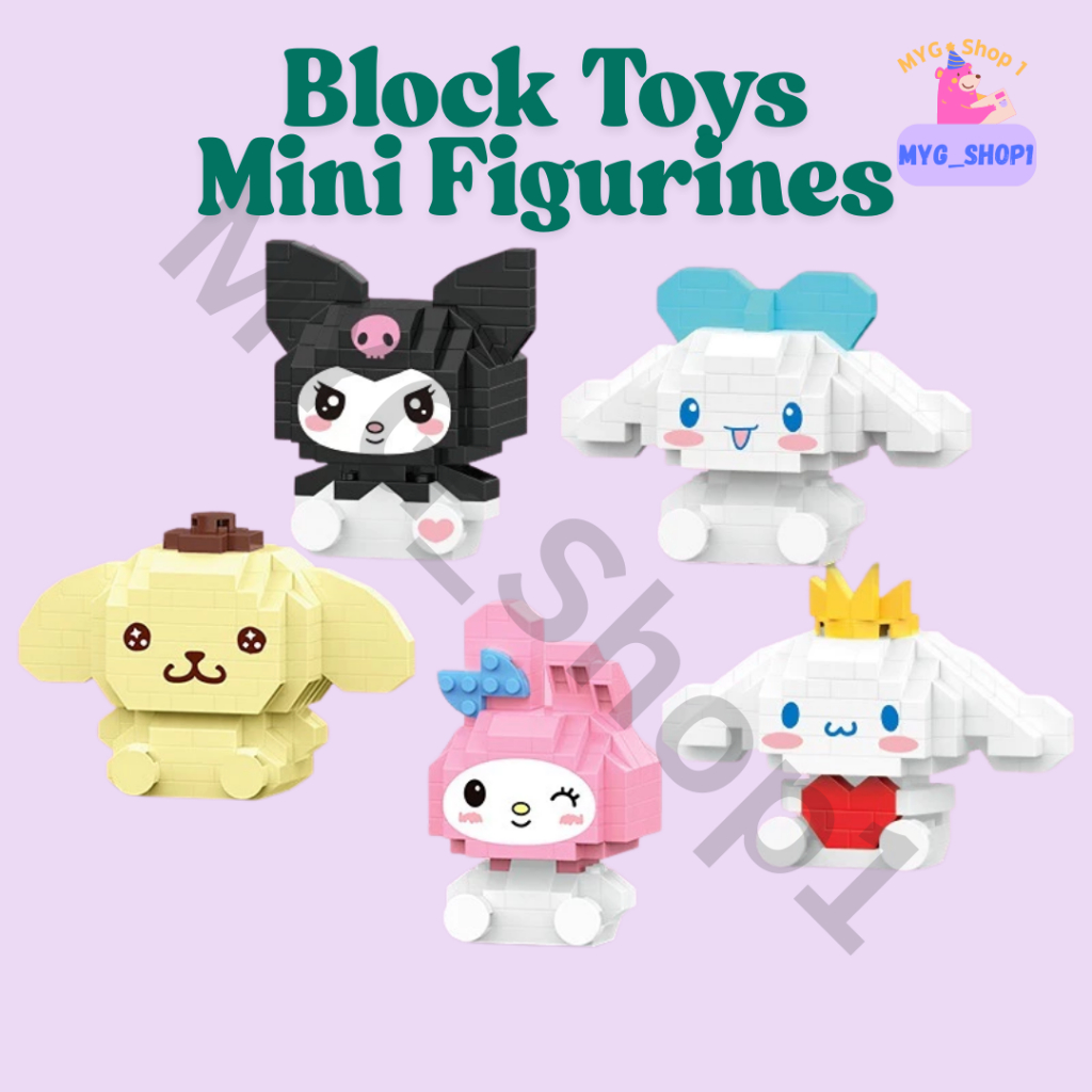 Mini Building Bricks Blocks Sanrio Kuromi Hello Kitty Educational Toys ...