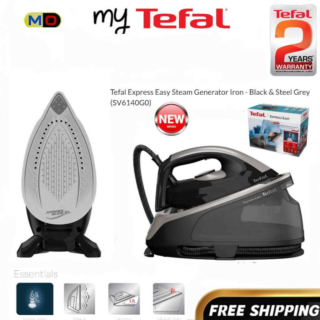 Tefal Express Easy Steam Generator Iron SV6140 ( 2200W, 6 Bars pressure ...