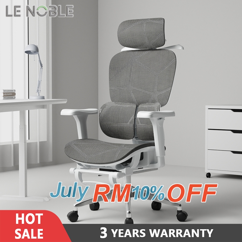 LENOBLE H05 Office Chair Ergonomic Chair Kerusi Pejabat Dual Zone Dynamic Lumbar Support Gaming ...