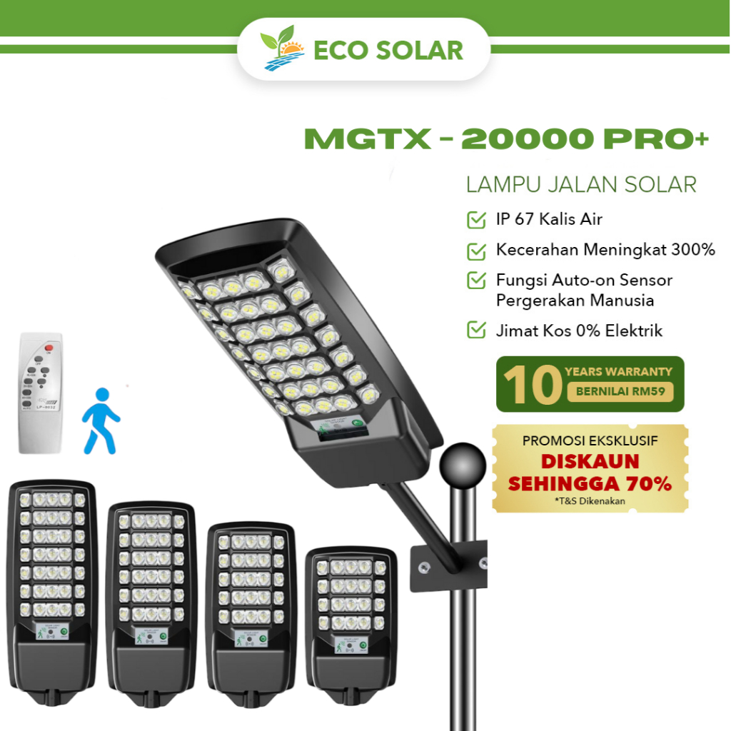 MG Lampu Solar Jalan Outdoor Waterproof Solar Light Outdoor Lighting ...