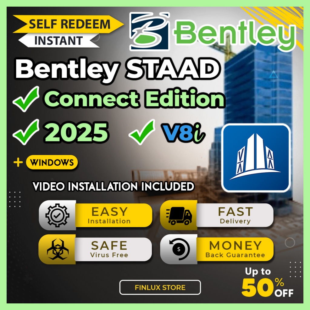 [SELF REDEEM] Bentley STAAD Pro 2025 / V8i SS6 / CONNECT Edition ...