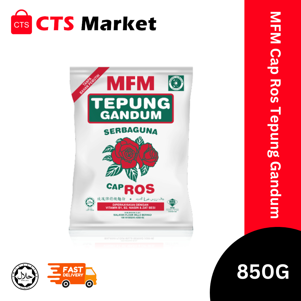 MFM Cap Ros Tepung Gandum 850g /Tepung Gandum Serbaguna /Cap Ros ...