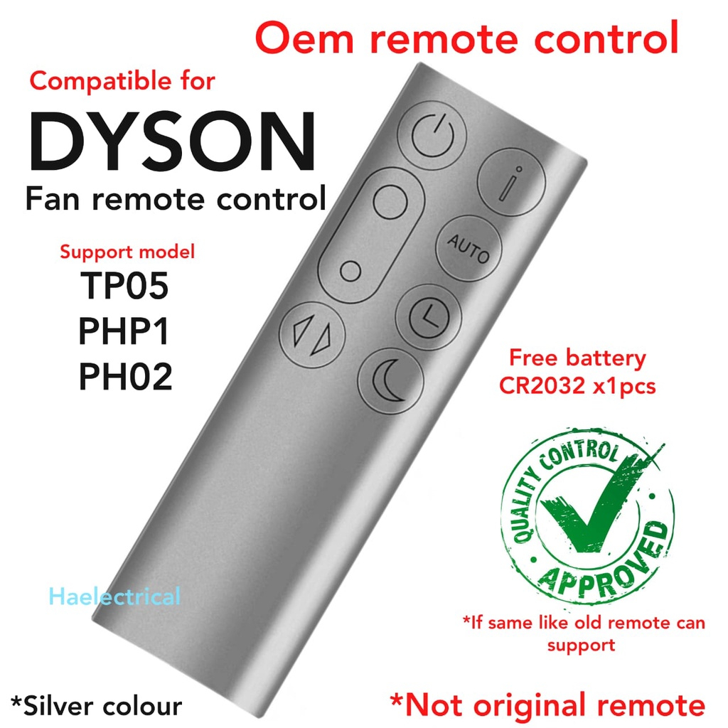 DYSON Fan Remote Control TP05 PH01 PH02 (BLUE / SILVER) OEM | Shopee ...
