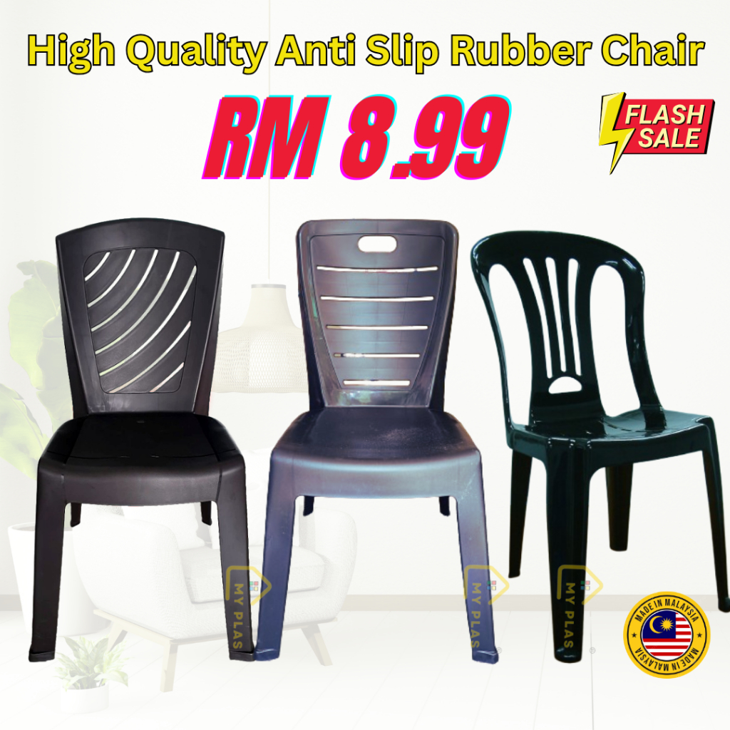 Anti Slip Plastic Chair/Kerusi Makan/Kerusi Plastik/Dining Chair/Kerusi ...
