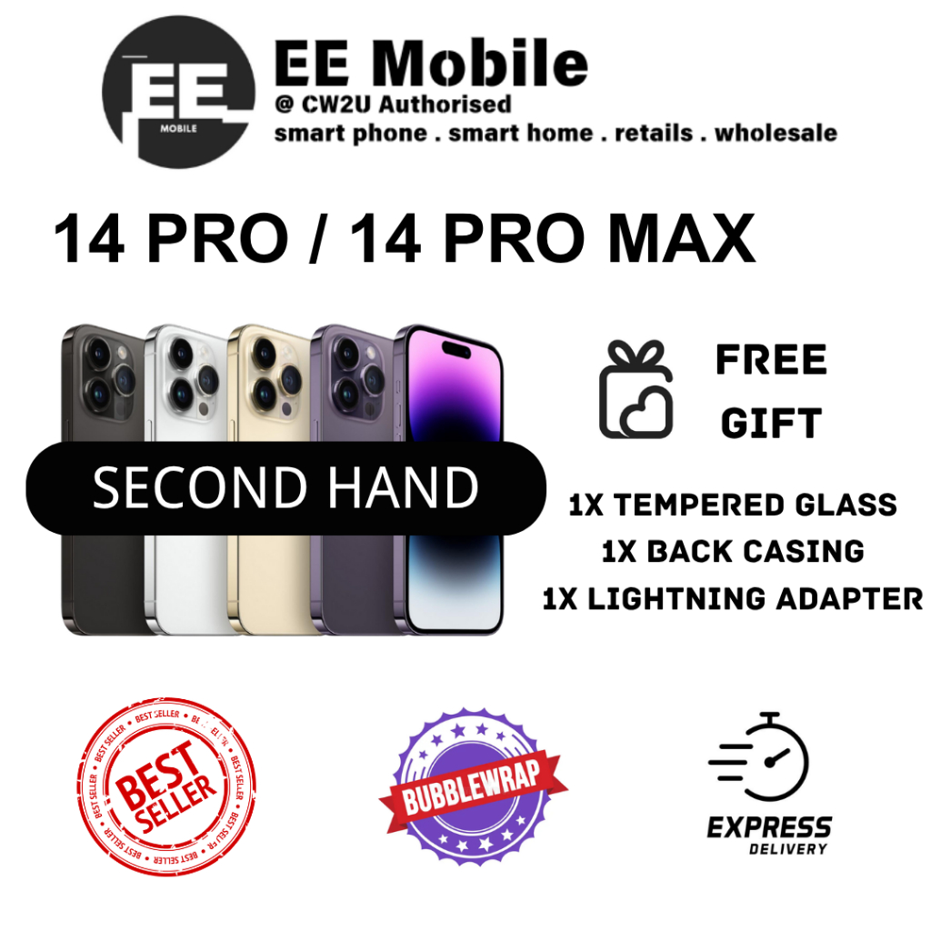 USED 14P(6.1") || 14PM(6.7"") || 128GB / 256GB / 512GB / 1TB | Shopee Malaysia