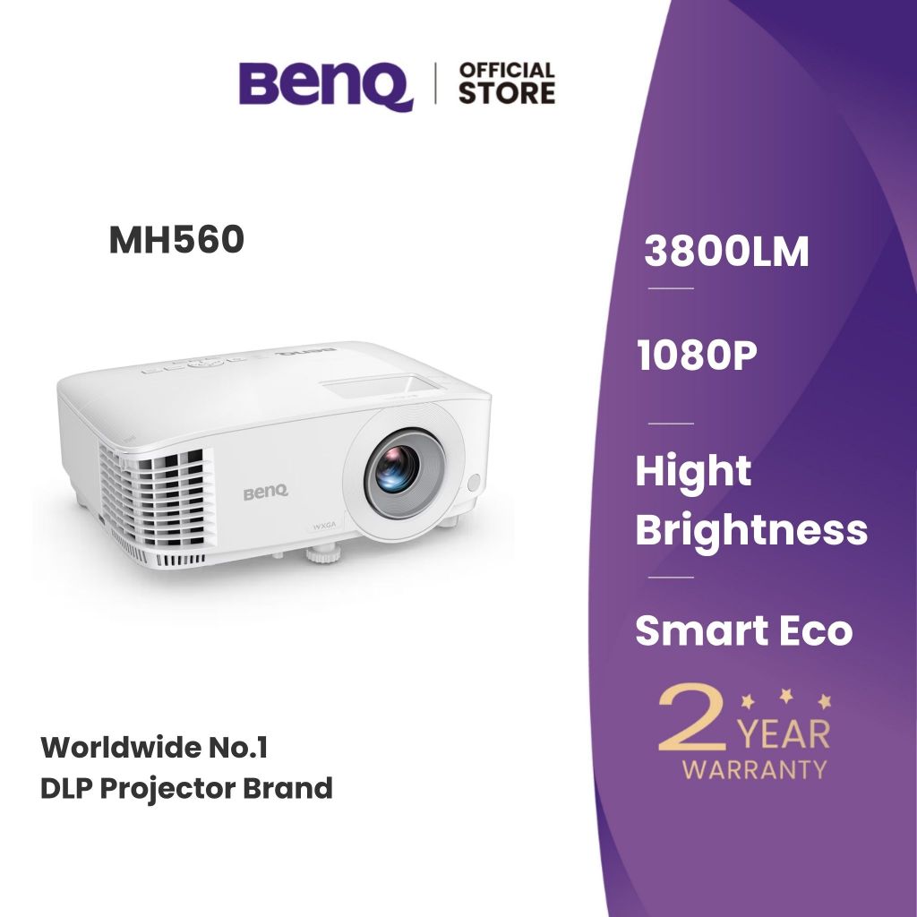 BenQ MH560 Business Projector 1080p 3800lm High Brightness DLP | Shopee ...