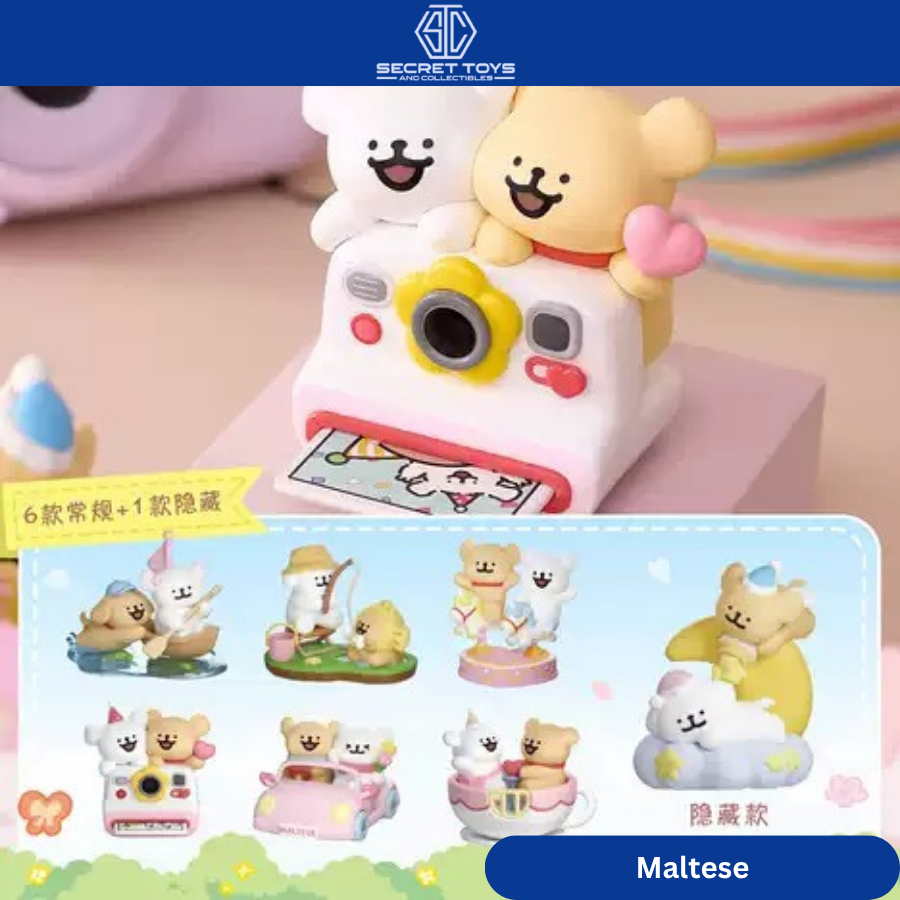 Original PLZDOT Maltese Line Puppy Happy Outing Series Blind Box 线条小狗欢乐 ...