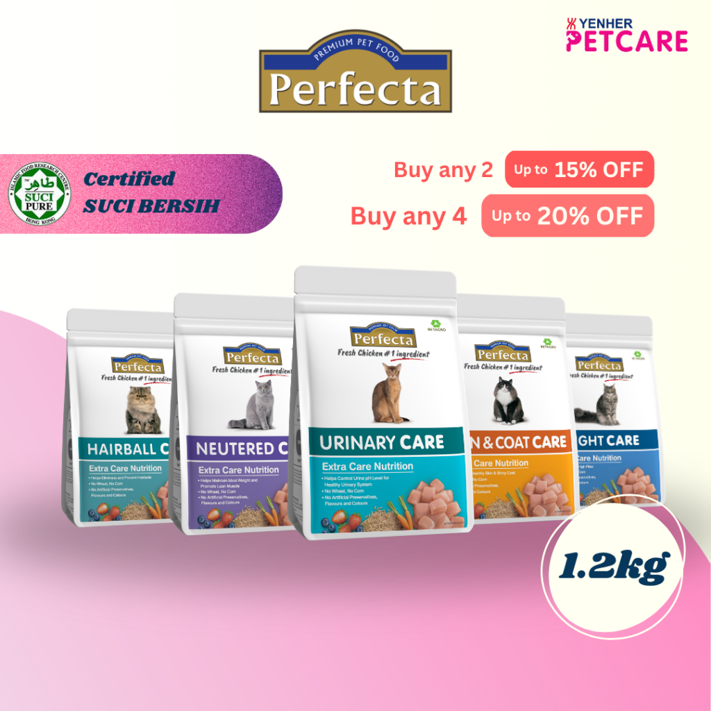 [Bundle Deals] PERFECTA Adult Cat Special Care Pet Food 1.2 KG [Up To ...