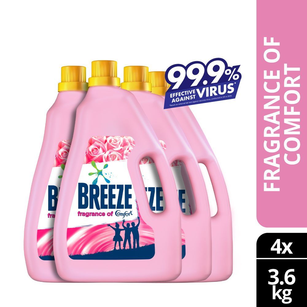 [Carton of 4] Breeze Detergent Liquid Fragrance of Comfort (3.6kg ...