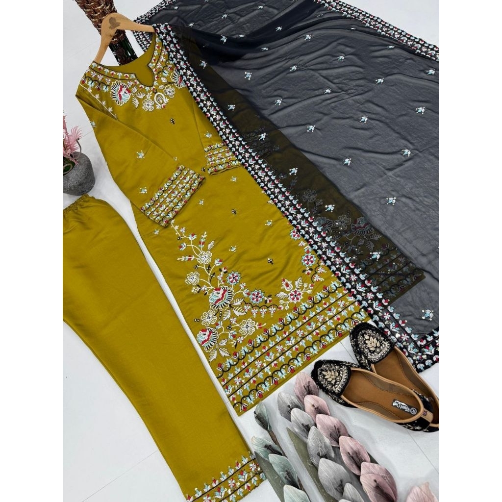 ROMAN SILK TOP WORK EMBROIDERY SEQUENCES WORK | Shopee Malaysia