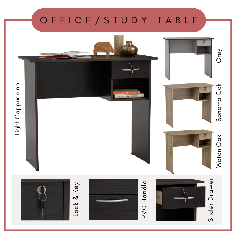 Alora Furniture - ECO 3' Office Table / 90cm Working Desk / Meja Tulis ...