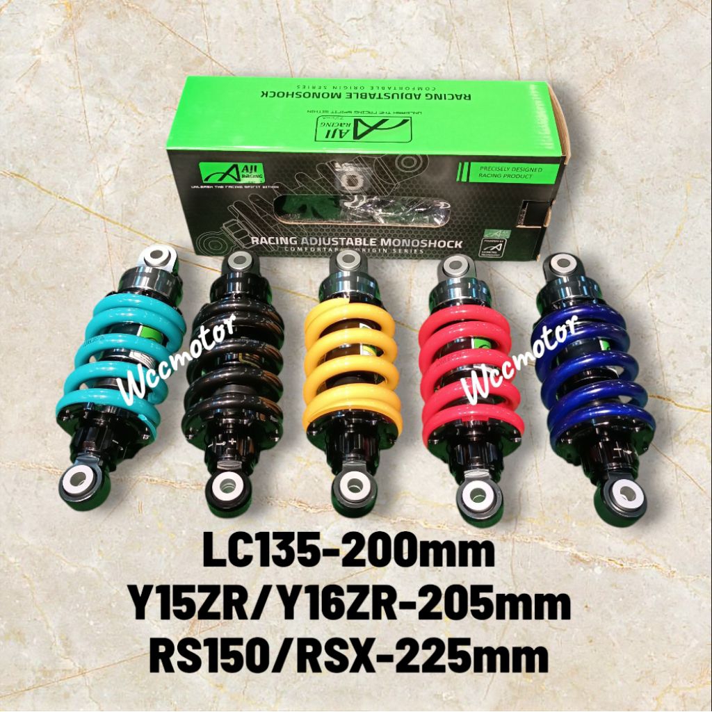 Aji Racing Monoshock Adjustable LC135/ Y15ZR/Y16ZR / RS150/RSX | Shopee ...