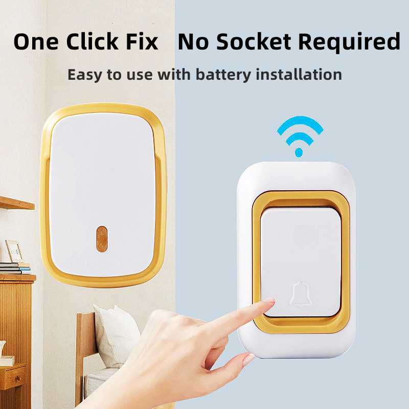 Loceng Pintu Rumah Tanpa Wayar Dengan Bateri. Wireless House Doorbell ...